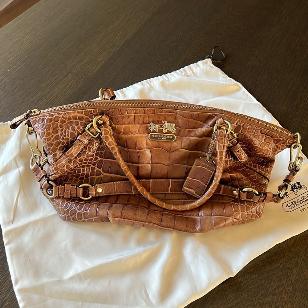 Rare Coach Madison Crocodile Handbag - Gem